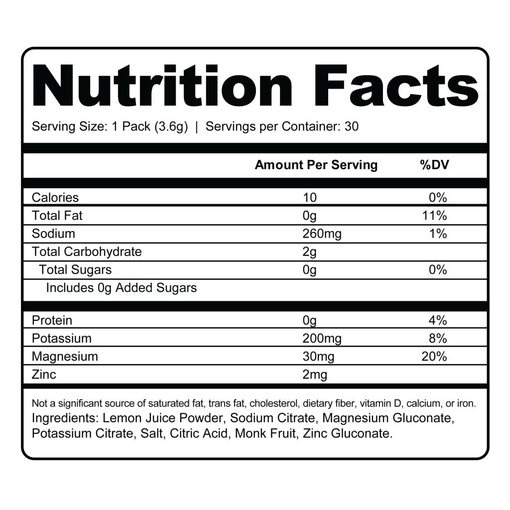 Lemon Electrolyte Drink – Private Label – Contract Manufacturer – Low ...